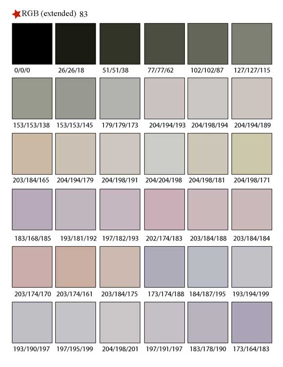 Printable RGB Color Palette Swatches My Practical Skills My 