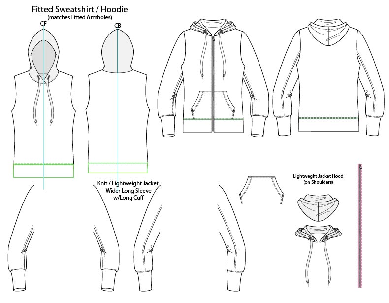 Adobe Illustrator Flat Fashion Sketch Templates My Practical Skills 